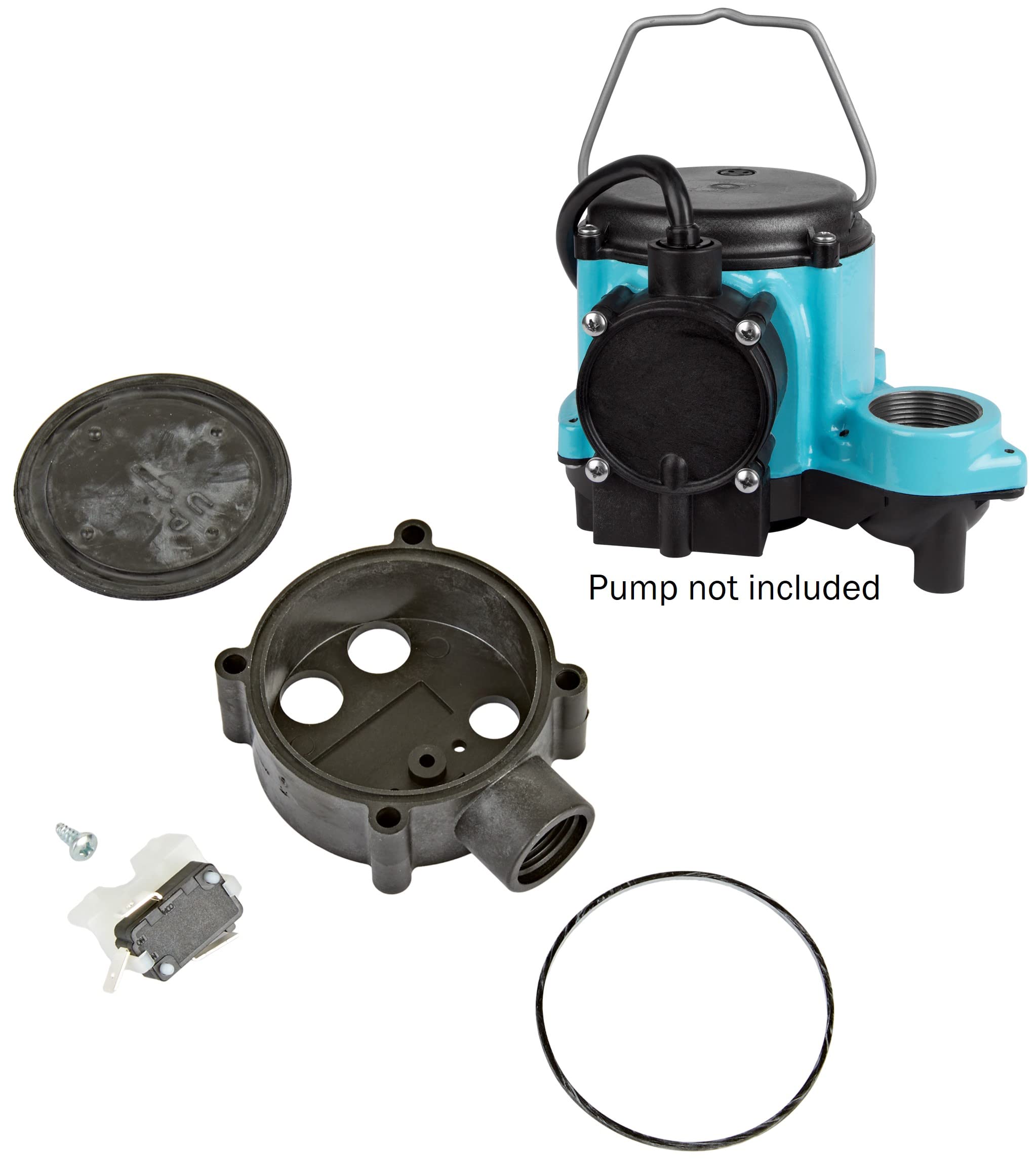 Little Giant SPRK-1 Sump Pump Diaphragm Switch Repair Kit with Casing, Black, 599300