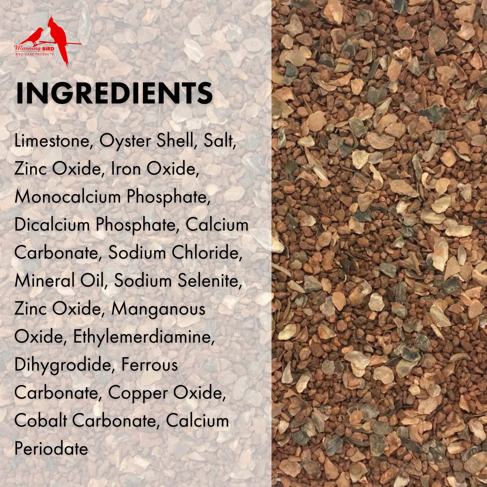 Morning Bird Pigeon Grit, Healthy Bird Seed with High Mineral Content