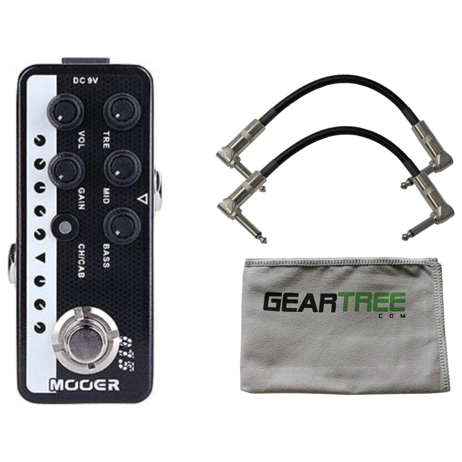 Mooer Micro Preamp 015 Brown Sound Pedal w/Cloth and 2 Cables