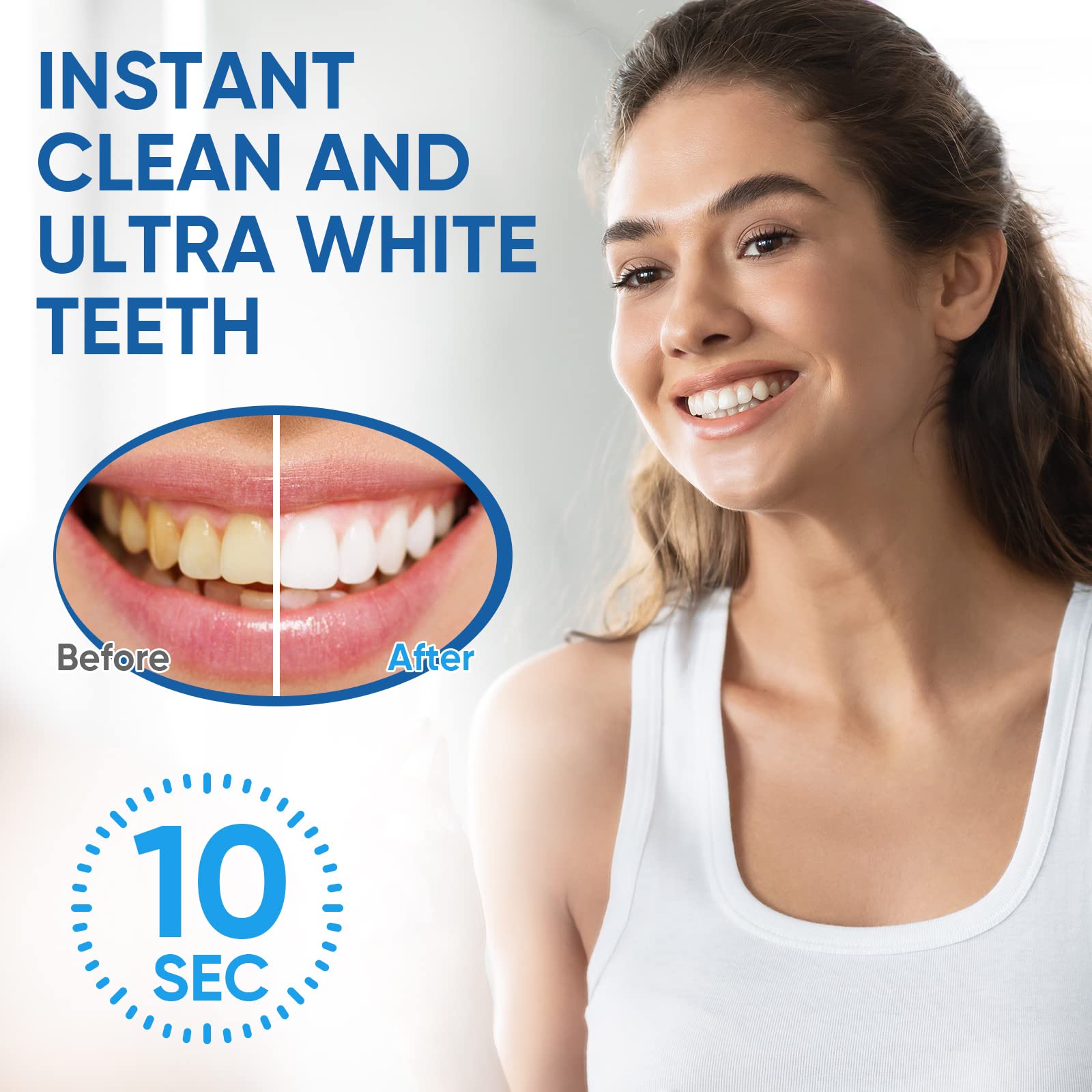 Teeth Whitening Paint, Tooth Paint, Instant White Paint for Teeth, Tooth Polish Uptight White, Get a Shiny Smile