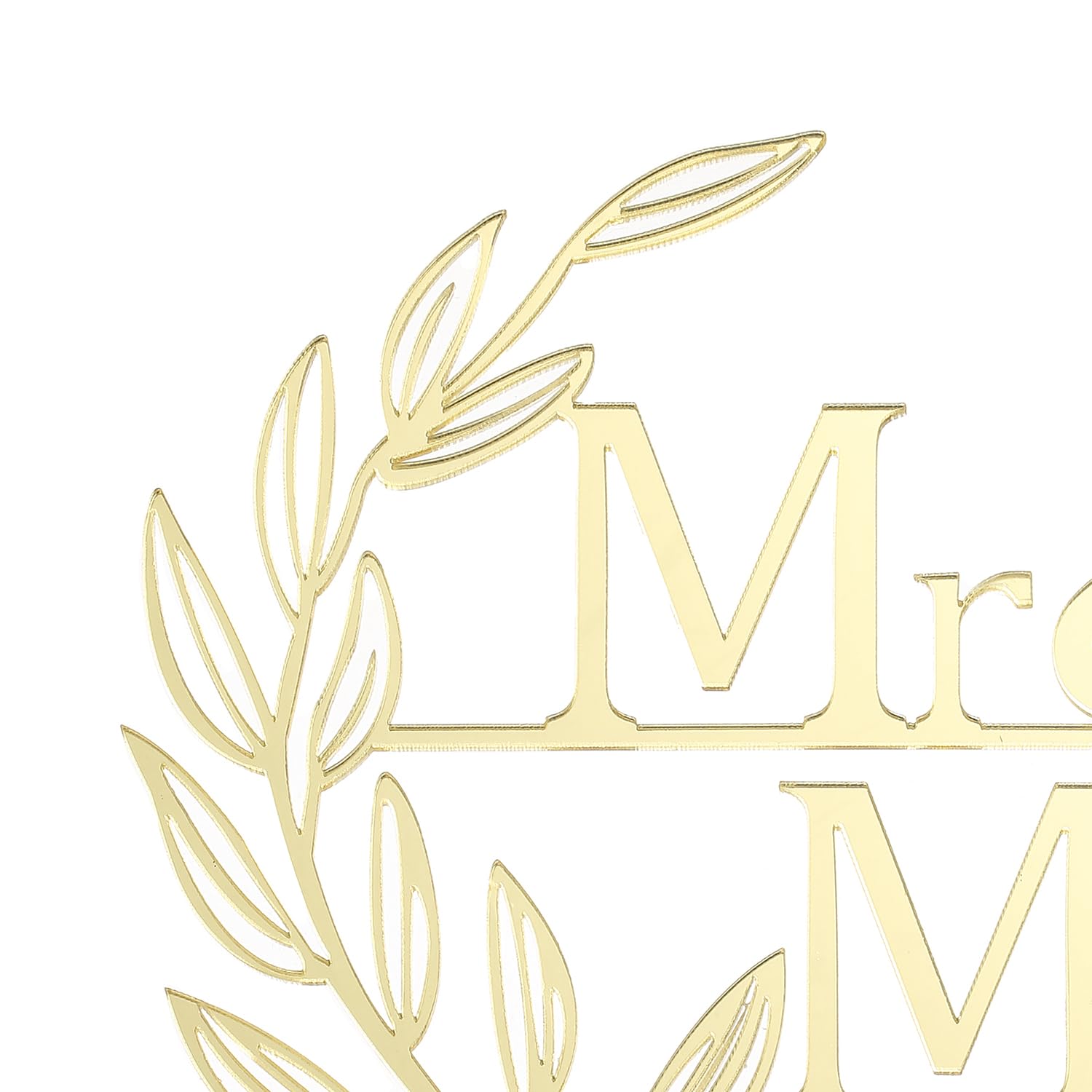 Mr and Mrs Cake Toppers,Cake Toppers for Wedding,Mirrored Gold Acrylic, Bride and Groom Cake Toppers,Wedding, Bridal Shower, Engagement, Anniversary Cake Decorations。