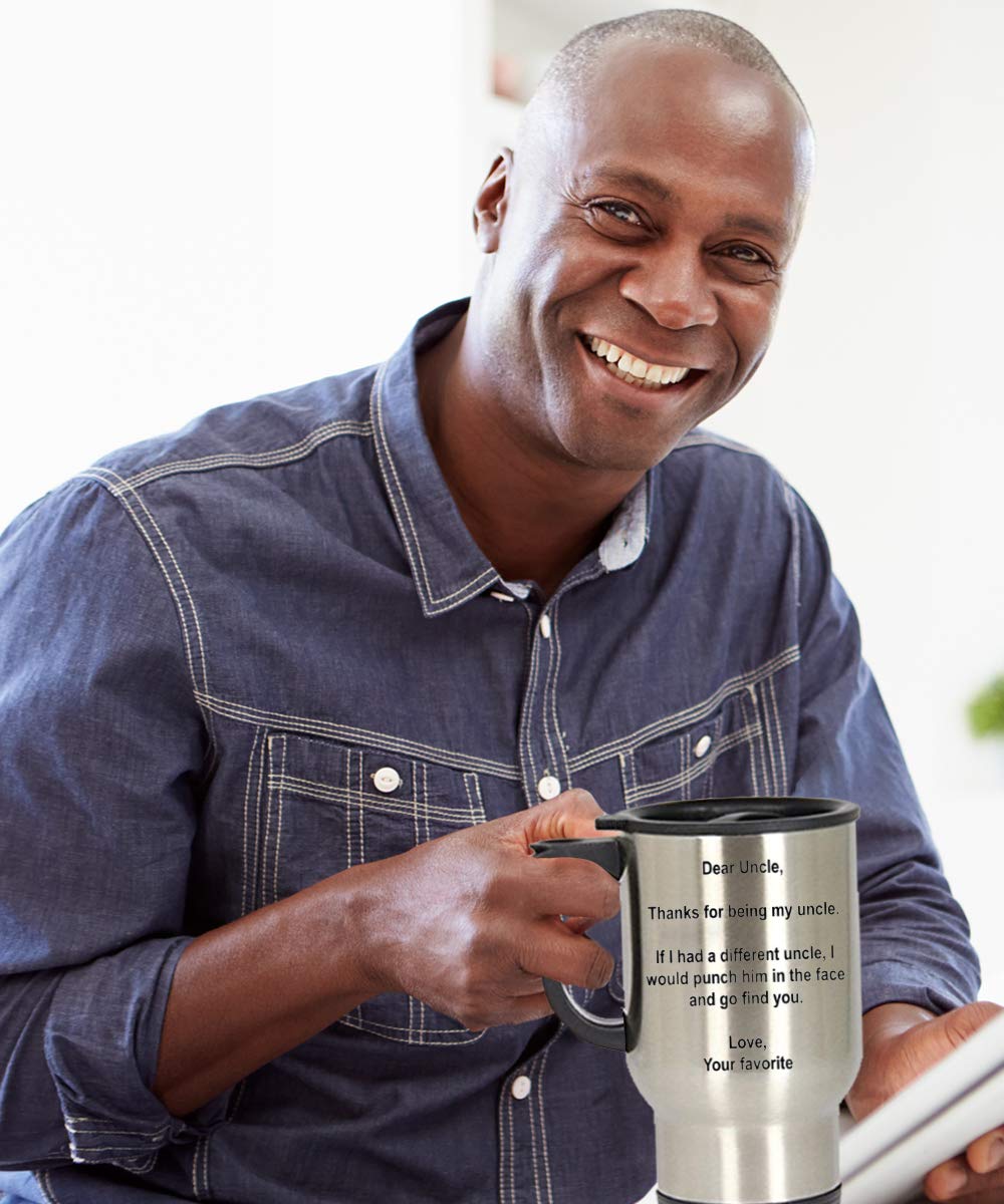 SpreadPassion Dear Uncle, Thanks for being my Uncle gift idea Stainless Steel Travel Insulated Tumblers Mug