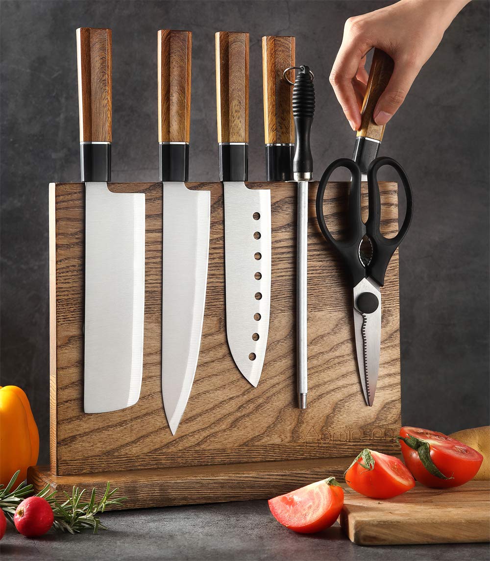 Magnetic Knife Block Holder Rack Magnetic Universal Stands with Strong Enhanced Magnets Strip for Organizing your Kitchen