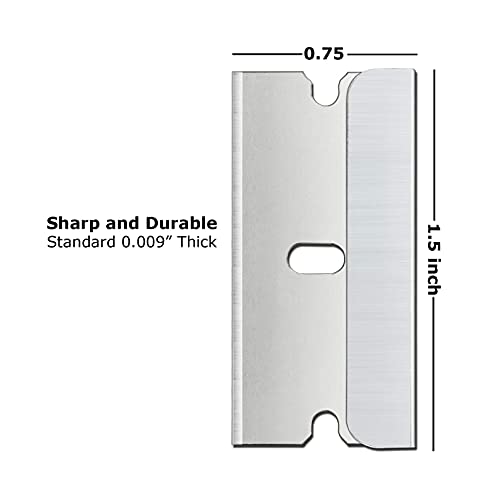 Veltec Standard #9 Single Edge Industrial Razor Blades, Box of 100, Cuts Boxes and Cords, Removes Paint, Labels and Decals (VB009)