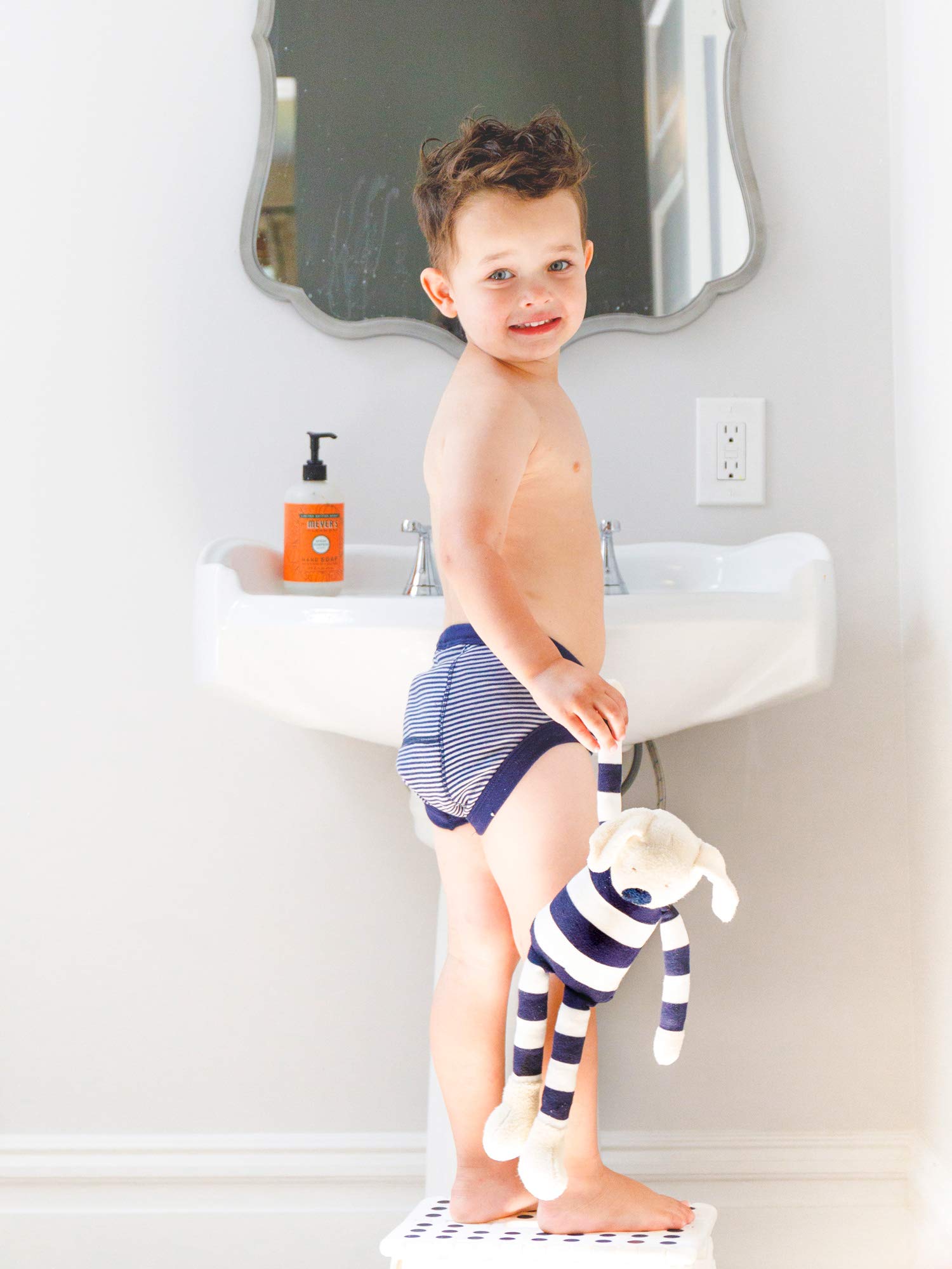 Under the Nile Organic Cotton Gray Ombre stripe training pants, Set of 3, size 2-4 Years