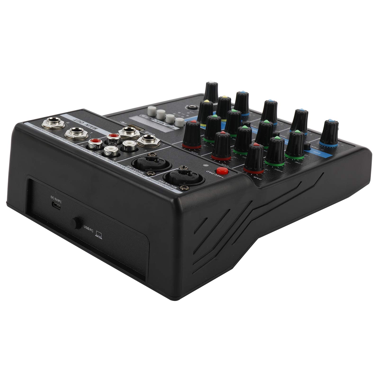 Patioer 4 Channels Mini USB Audio Mixer Amplifier Console bluetooth Recording Phantom