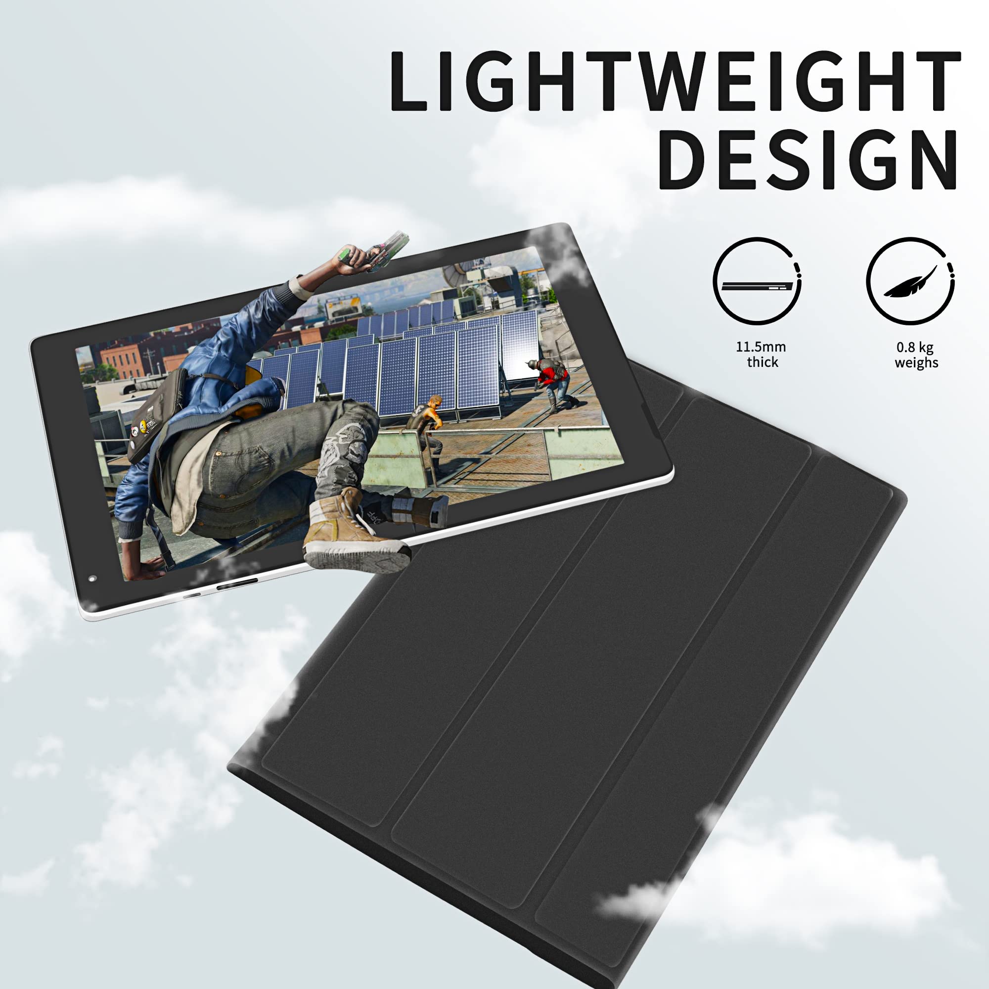 Meet-GT 【Win 10/MS Office 2019】 Jumper PC Win Tablet,10.1 inch Touchscreen Laptop 2 in 1 Tablet, 4G+128GB,Official Win 10 OS, Quad Core with Detachable Keyboard (Plus Keyboard) (4G+128G)
