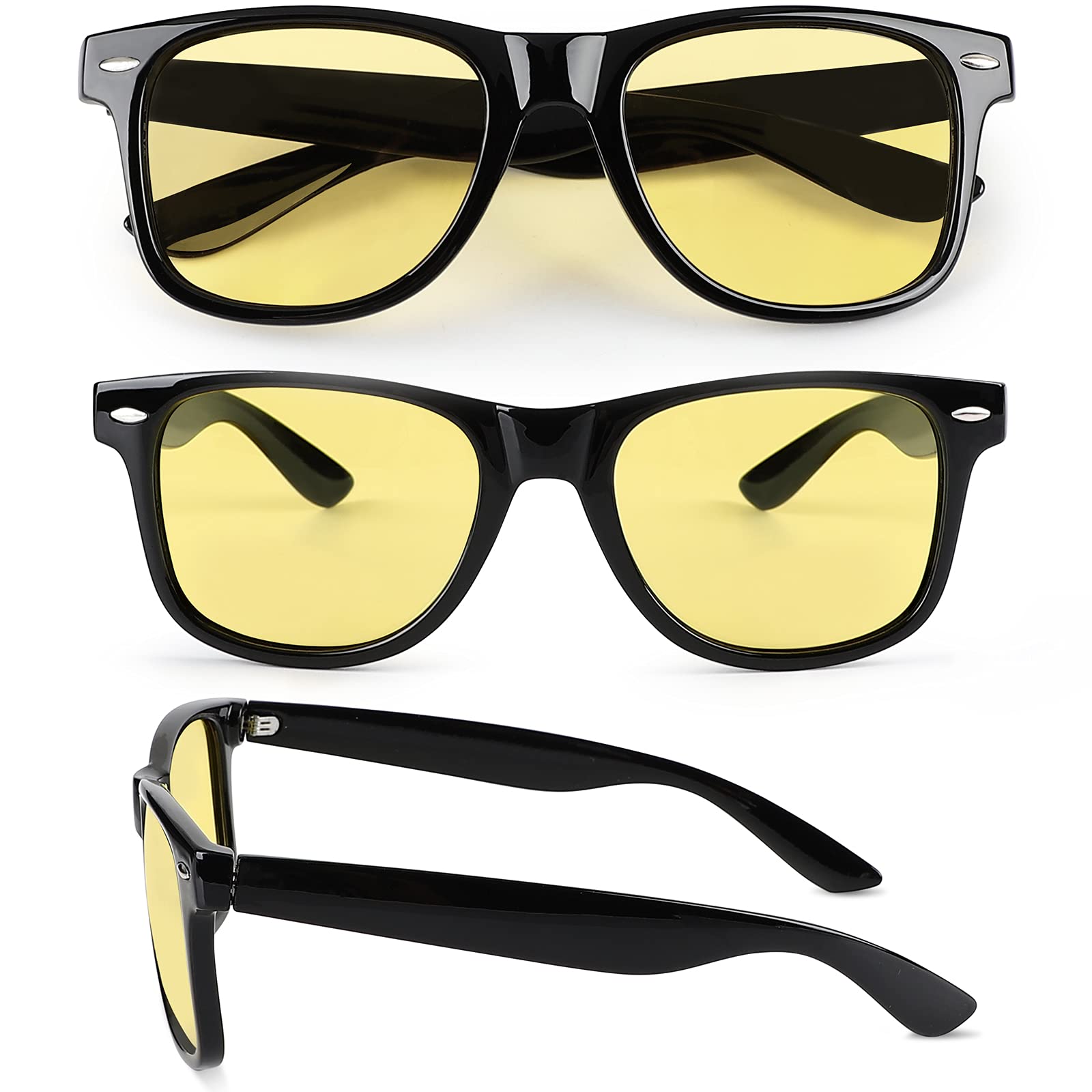 Night Vision Glasses Polarized Anti-Glare, HD Night Driving Yellow Glasses for Women Men