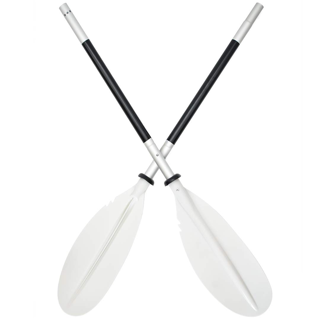 morimoe Kayak Paddles,Aluminum Alloy,Floating,Heavy Duty,Combo,1 Pair,6 Color (White)