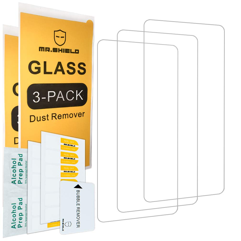 Mr.Shield [3-Pack] Designed For Samsung Galaxy A21 [Upgrade Maximum Cover Screen Version] [Tempered Glass] [Japan Glass with 9H Hardness] Screen Protector with Lifetime Replacement