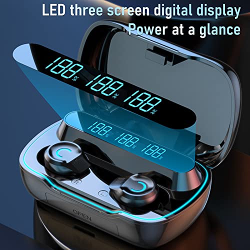Yanvan Wireless Earbuds Bluetooth 5.2 In Ear - New Light-Weight Headphones with Built-in Microphone Immersive Premium Sound With Charging Case, for Sports Working Driving Gaming
