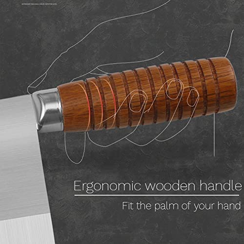 SELECT MASTER Chinese Slicing Knife for pro Chefs mincing carving and chopping, wide and thin blade, Cleaver knife series