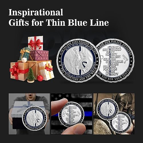 US Thin Blue Line Police Officers Spartan Warriors Challenge Coin Law Enforcement Souvenir Decoration Gift