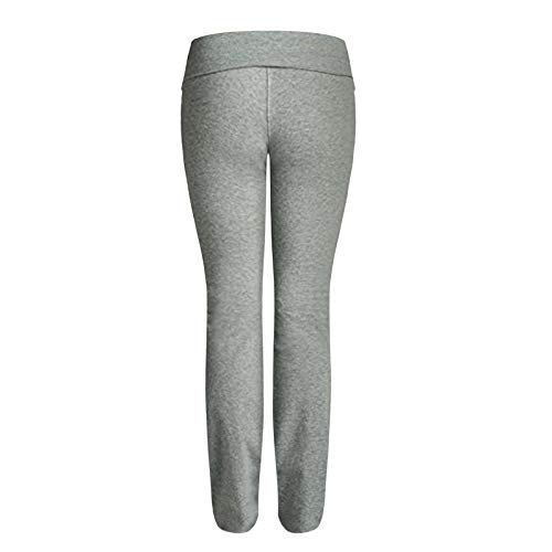 Qopobobo Flare Leggings for Women High Waisted Flare Pants Stretch Bootleg Workout Pants Gym Pant Grey