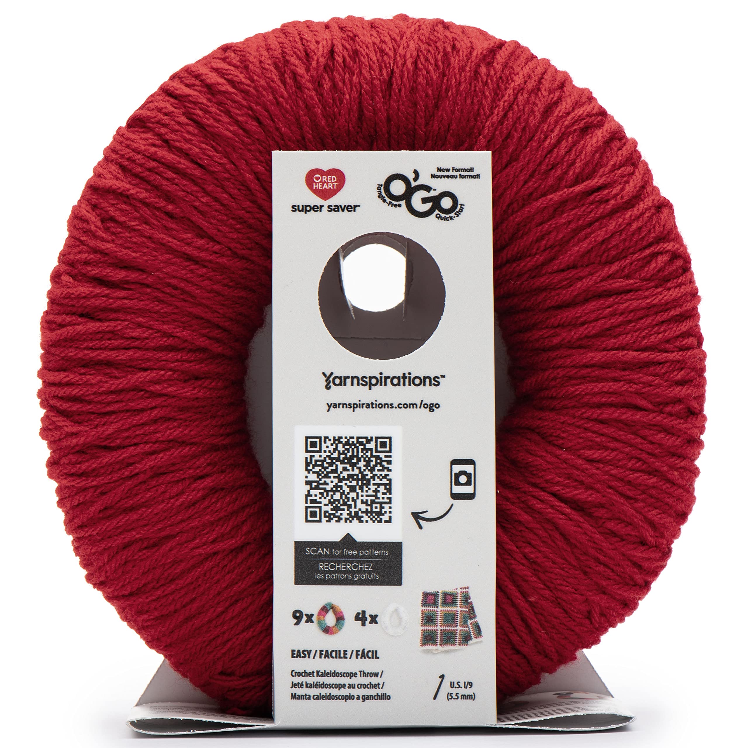 Red Heart Super Saver O'Go Yarn (198g/7 oz), Cherry