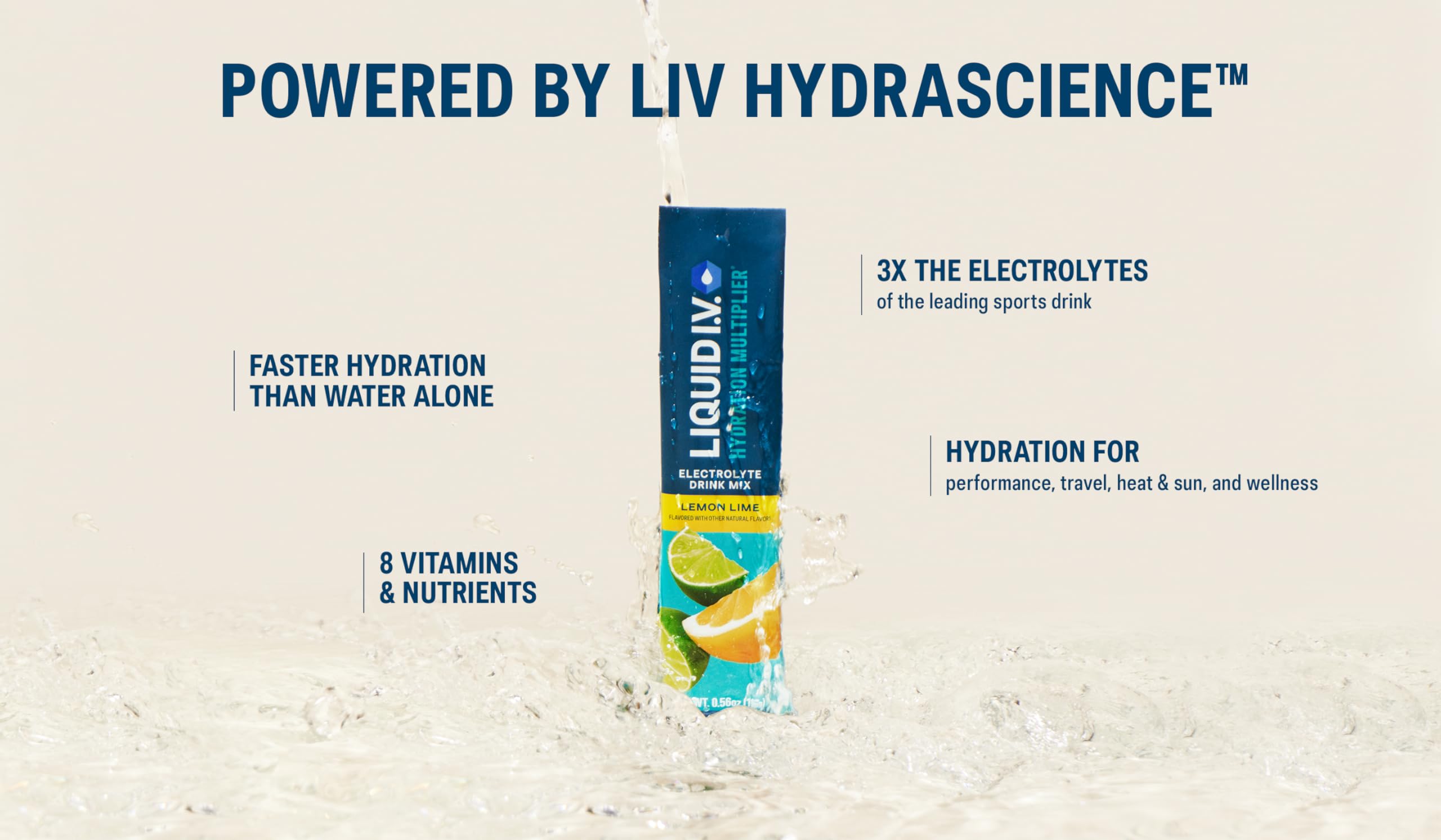 Liquid I.V.® Hydration Multiplier® - Concord Grape - Hydration Powder Packets | Electrolyte Powder Drink Mix | Convenient Single-Serving Sticks | Non-GMO | 1 Pack (16 Servings)