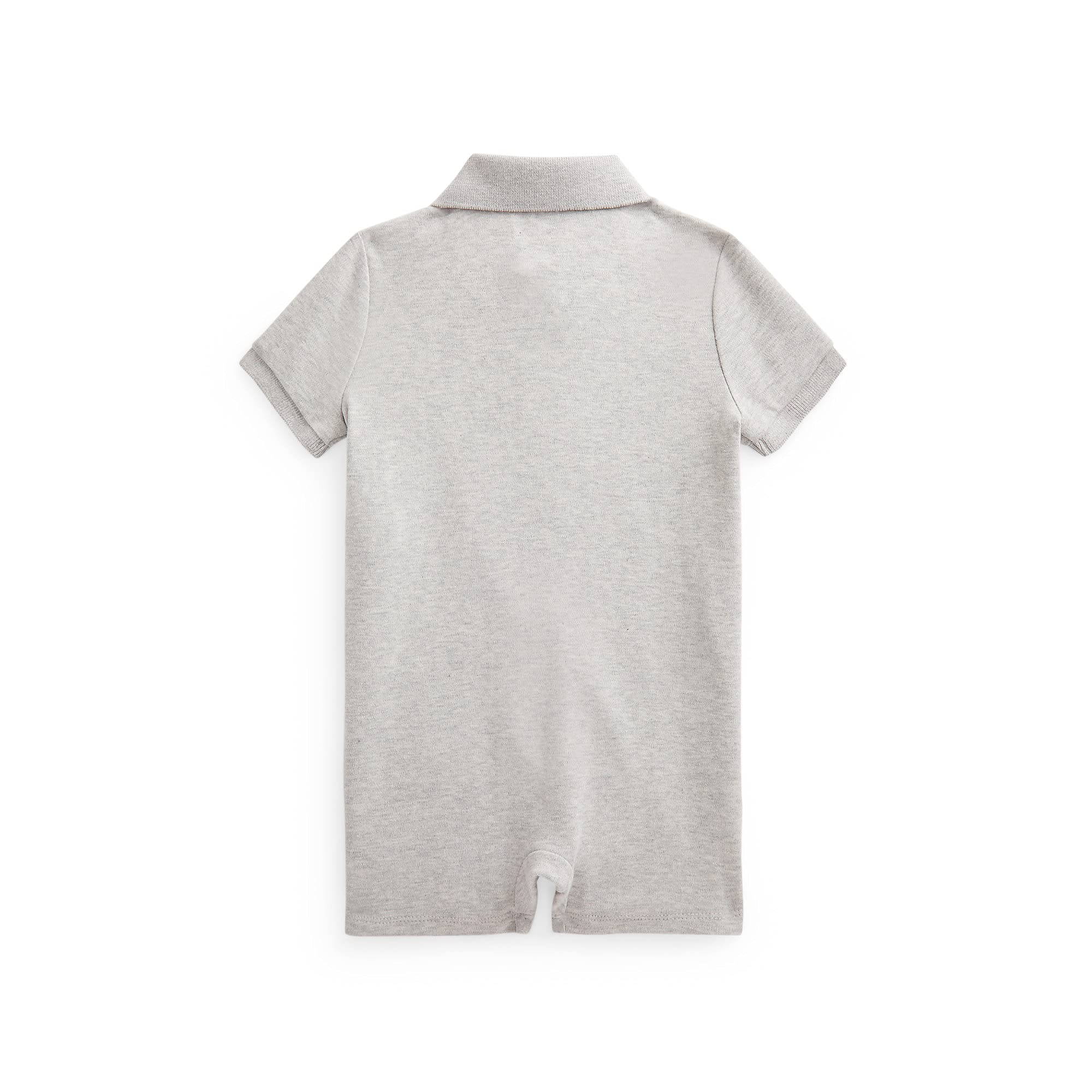 Polo Ralph Lauren Baby Boys Polo Bear Soft Cotton Polo Shortall (Andover Heather(585516), 18 Months)