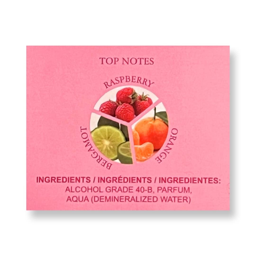 United Scents Pink Love Eau de Parfum for Women | 3.4 Fl Oz Enthralling Raspberry Orange Bergamot and Vanilla Notes | Light Fragrance for Everyday Use