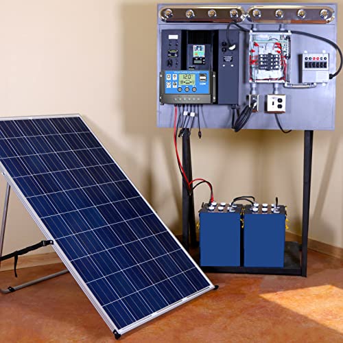 Solar Charge Controller, Lpluziyyds 30A Solar Panel Controller 12V/24V PWM Auto Parameter Adjustable LCD Display Solar Panel Battery Regulator with Dual USB Port