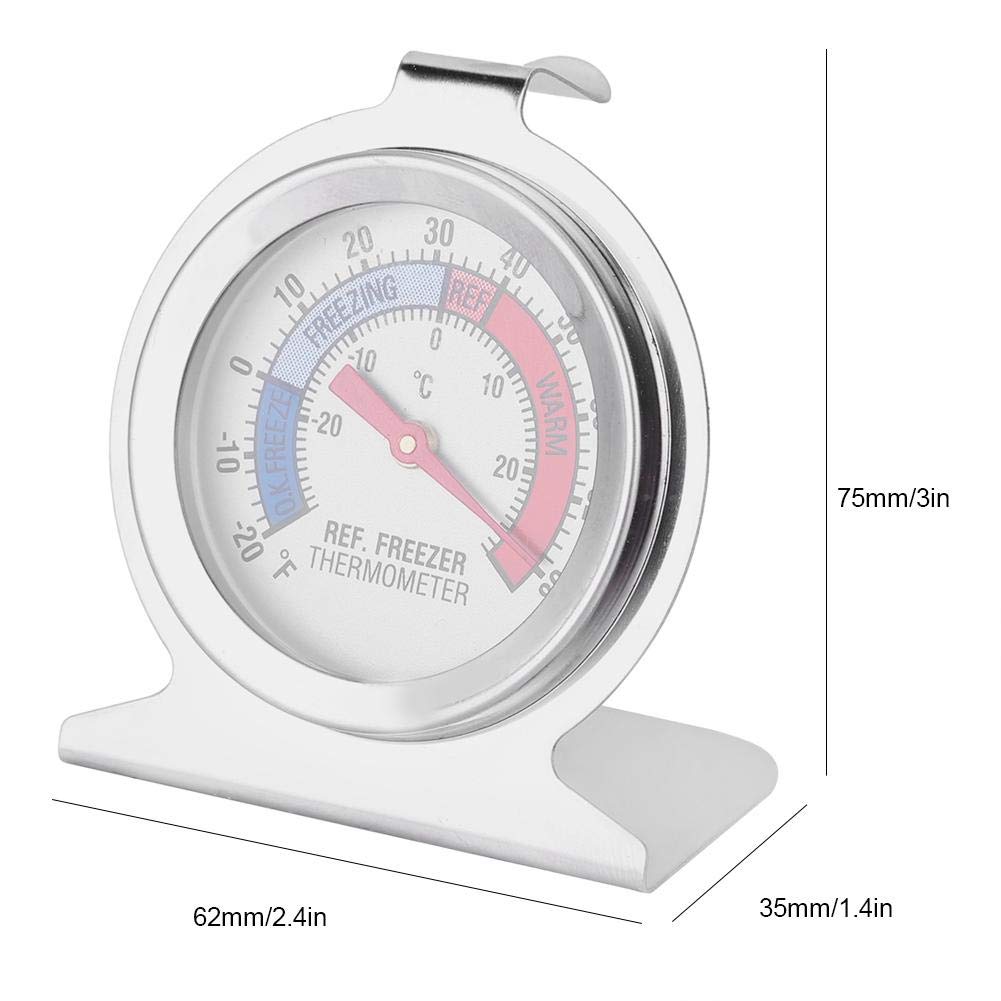 Stainless Steel Large Dial Freezer Refrigerator Thermometer Temperature Gauge Tool Kitchen Tool Accessory