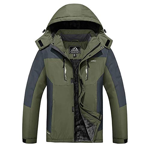 MAGCOMSEN Mens Winter Coats Waterproof Jackets for Men Fleece Jacket Men Warm Ski Jacket Men Snow Jacket Men Snowboarding Jackets Hunting Jackets Raincoats