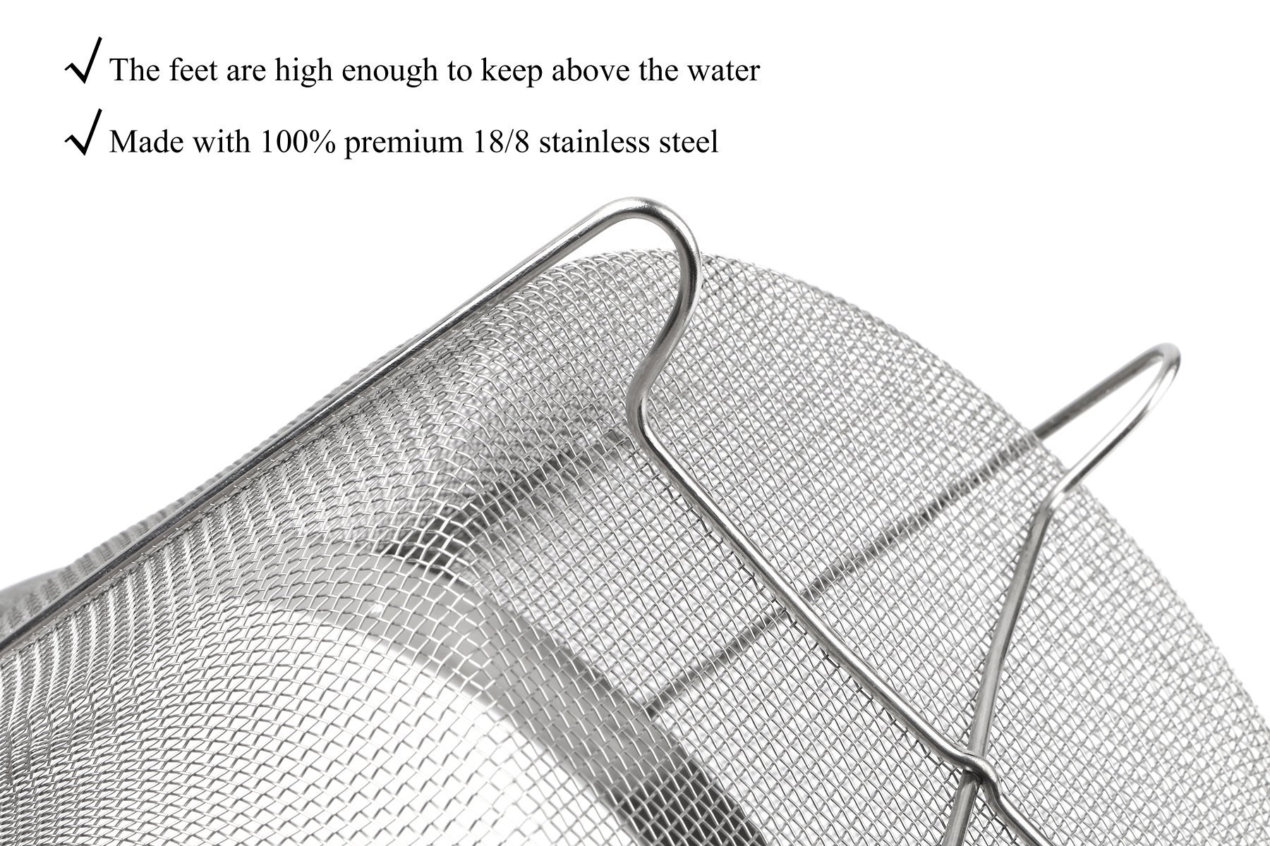 Stainless Steel Steamer Basket with handle for Instant Pot Accessories 6qt 8qt Pressure Cooker, Made by Kaviatek