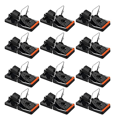 Trap A Pest Mouse Traps - Best Mouse Traps That Work, Sanitary Safe Mouse Catcher for Family and Pet - Reusable Snap Traps for Mice - Indoor and Outdoor Effective Mice Traps (12 Pack)