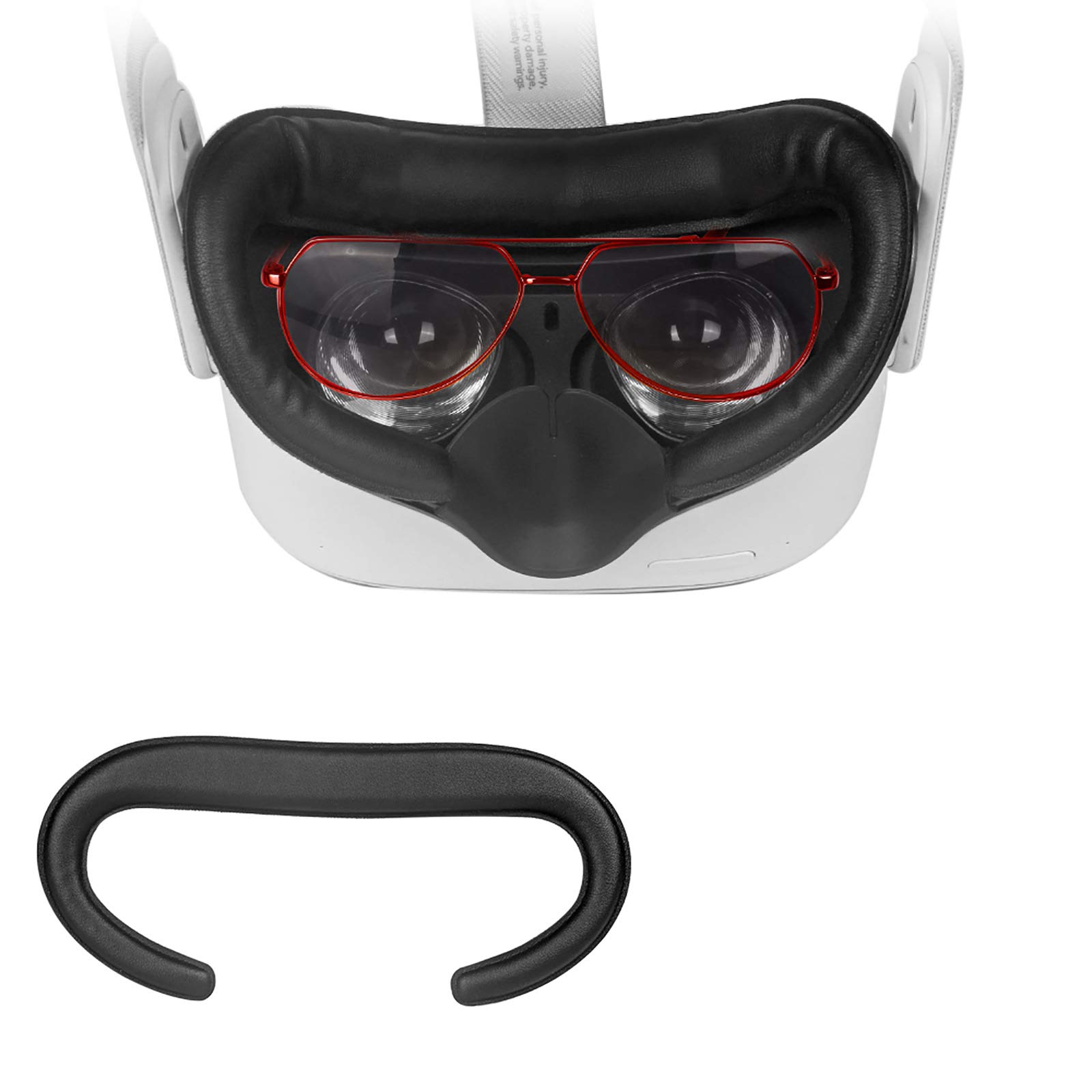 Oculus Quest 2 Facial Interface Bracket Leather Eye Cover 6 Sets (Black)