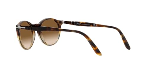 Persol PO3092SM Round Sunglasses, Gradient Brown Tortoise/Clear Gradient Brown, 50 mm