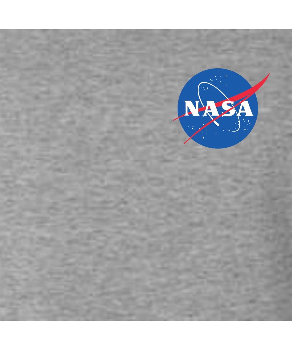 Small Athletic Heather Mens NASA Blue Meatball Left Chest Logo Long Sleeve T-Shirt