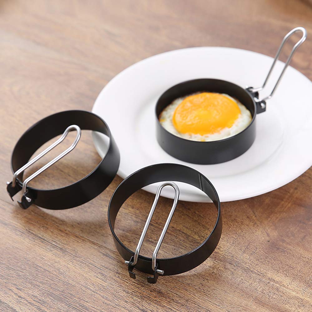 Stainless Steel Egg Rings, 4 Pack Egg Rings,Non Stick Round Egg Ring Mold Pancake Mold Maker For Fried Egg, Pancakes, Sandwiches