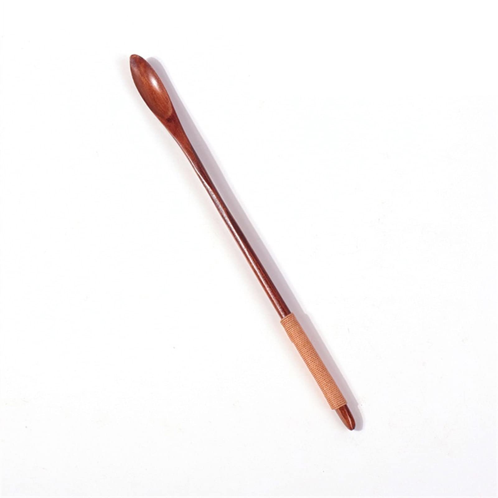 MABSSI Long Handle Wood Spoon for Honey Rice Soup Dessert Coffee Tea Mixing Kitchen Utensil Tools Teaspoon Catering Bamboo Wooden Spoon