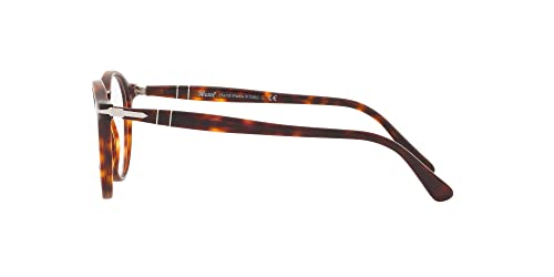 Persol PO3285V Round Prescription Eyewear Frames, Havana/Demo Lens, 48 mm