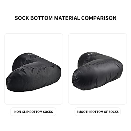 Tentock Camping Down Booties for Men Women Ultralight Waterproof Winter Down Socks for Skiing Snowboarding Indoor(XL)