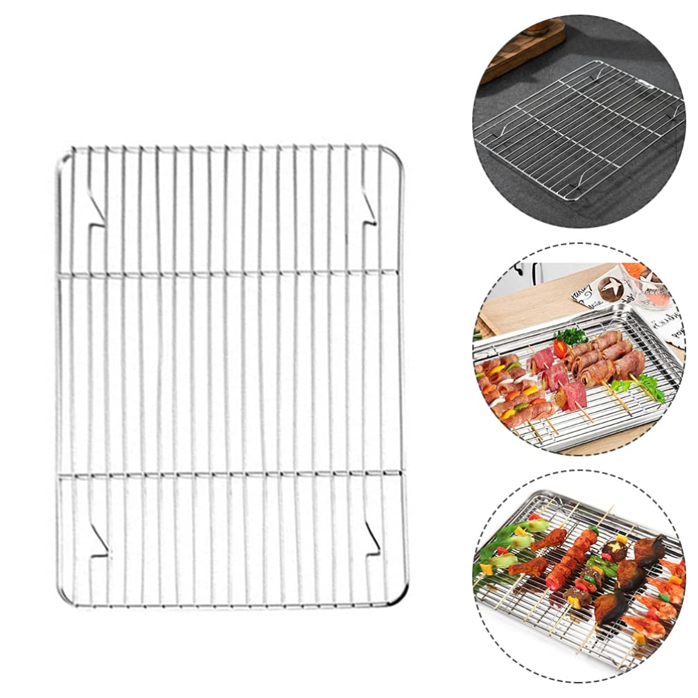 Stainless Steel Grid Wire Rack Cooling Rack Nonstick Wire Baking Rack Metal Mesh Cookie Rack Mesh Oven Rack for Cooking Drying Roasting Grilling