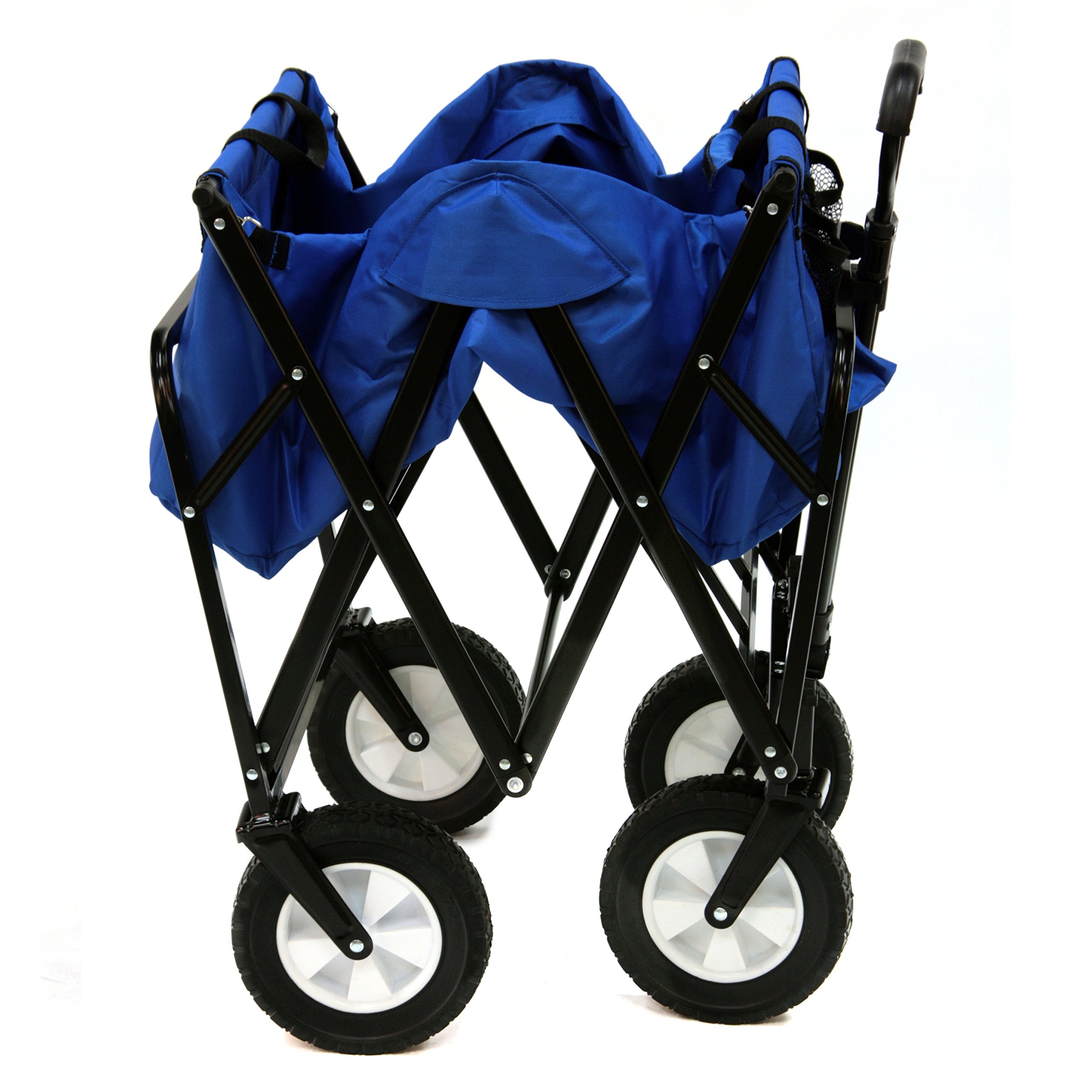 Mac Sports Extended Collapsible Folding Outdoor Utility Wagon with Heavy Duty Steel Frame Utility Wagon