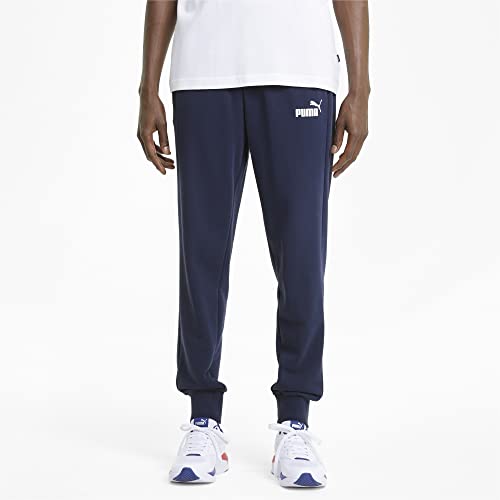 PUMA mens Essentials Logo Sweatpants, Peacoat, Large US
