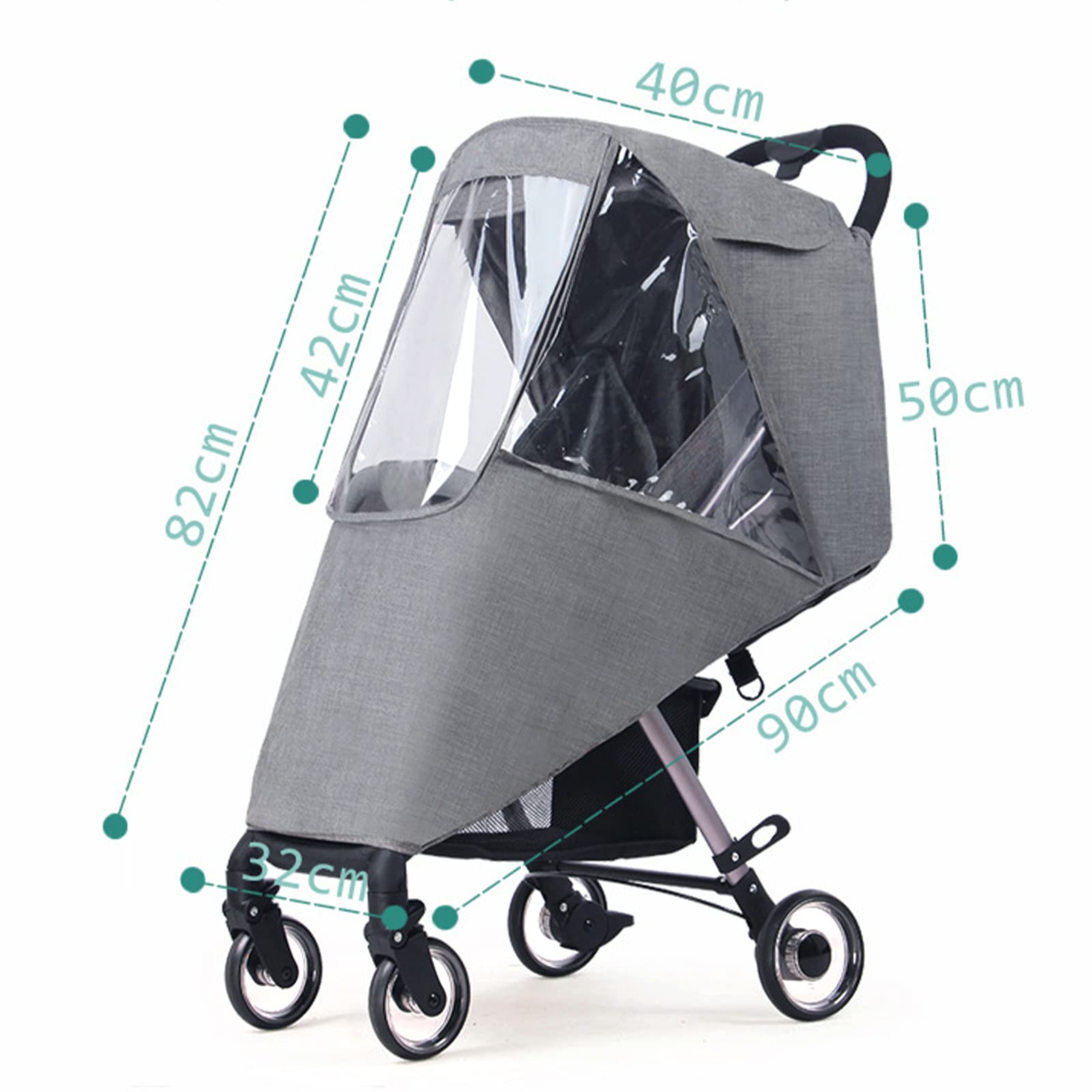 Universal Stroller Rain Cover Baby Stroller Rain Cover Pushchair Stroller Buggy Protector Weather Shield Baby Pram Raincoat Outdoor WindproofâStroller Cover
