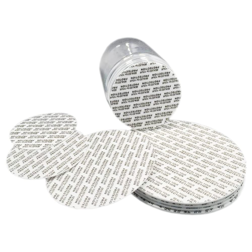 NANSHINE 500pcs 20mm/ 0.79" Pressure Activated Seals Cap Liners Foam Sealing inserts for Glass & Plastic Jar Bottles Containers No Induction Sealer Needed