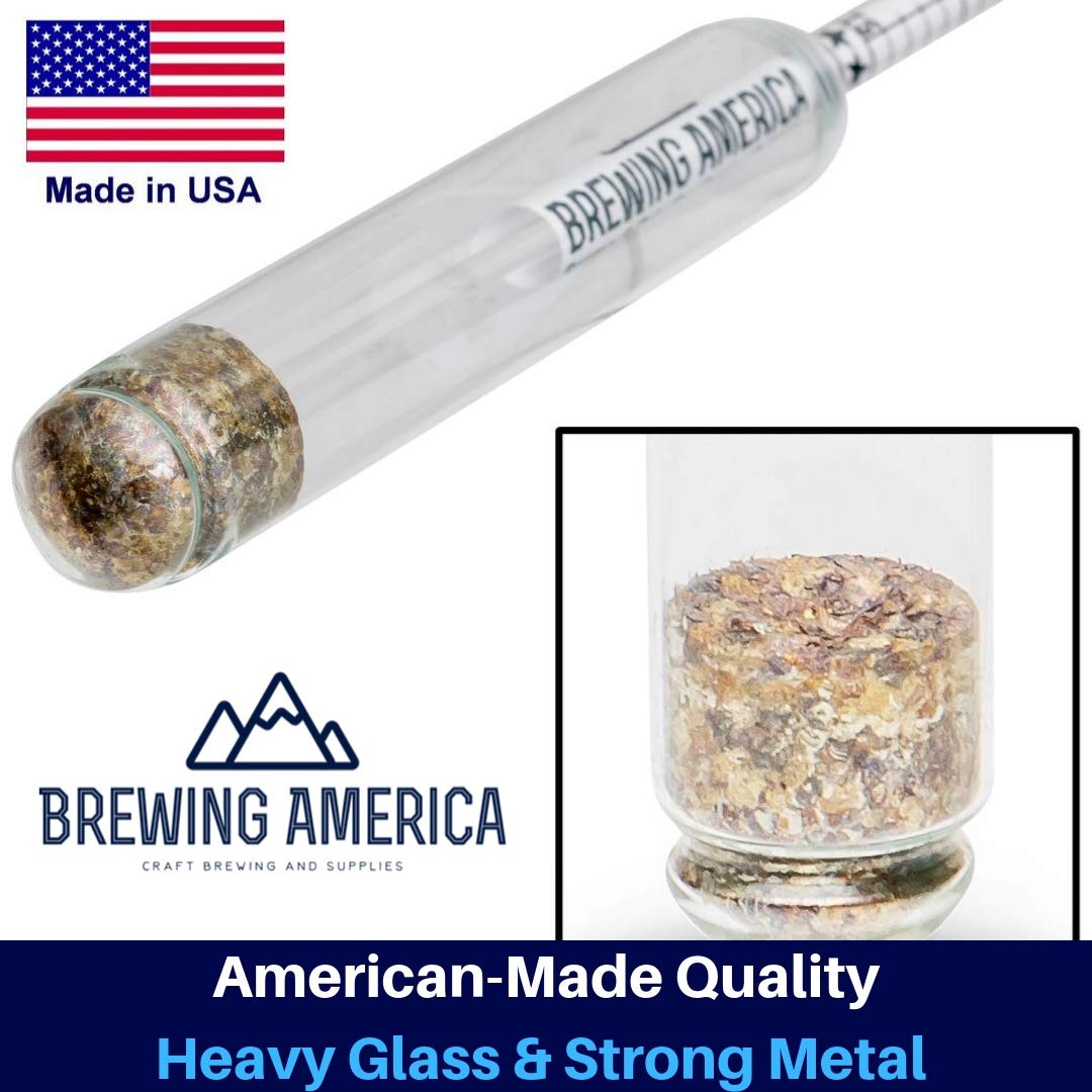 USA Made Maple Syrup Hydrometer Density Meter for Sugar and Moisture Content Measurement for Consistently Delicious Pure Syrup β Made in America - BRIX & Baume Scales - Easy Read Red Line Calibrated