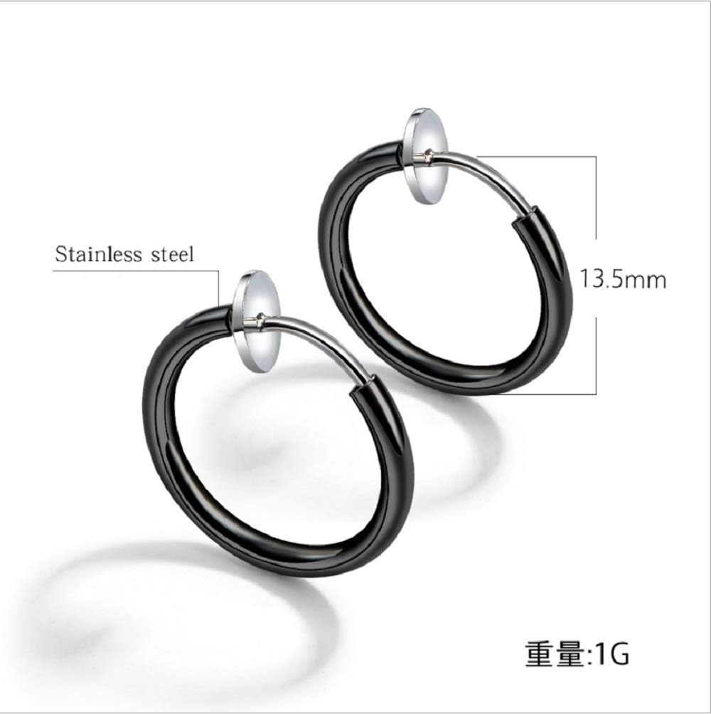 MAIHAO 2pcs Fake Spring Action Non Piercing Nose Septum Ear Cartilage Lips Ring Unisex2pcs Fake Spring Action Non Piercing Nose Septum Ear Cartilage Lips Ring Unisex
