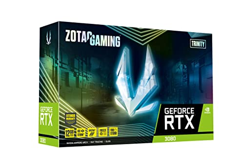 ZOTAC Gaming GeForce RTX™ 3080 Trinity LHR 12GB GDDR6X 384-bit 19 Gbps PCIE 4.0 Gaming Graphics Card, IceStorm 2.0 Advanced Cooling, Spectra 2.0 RGB Lighting, ZT-A30820D-10PLHR