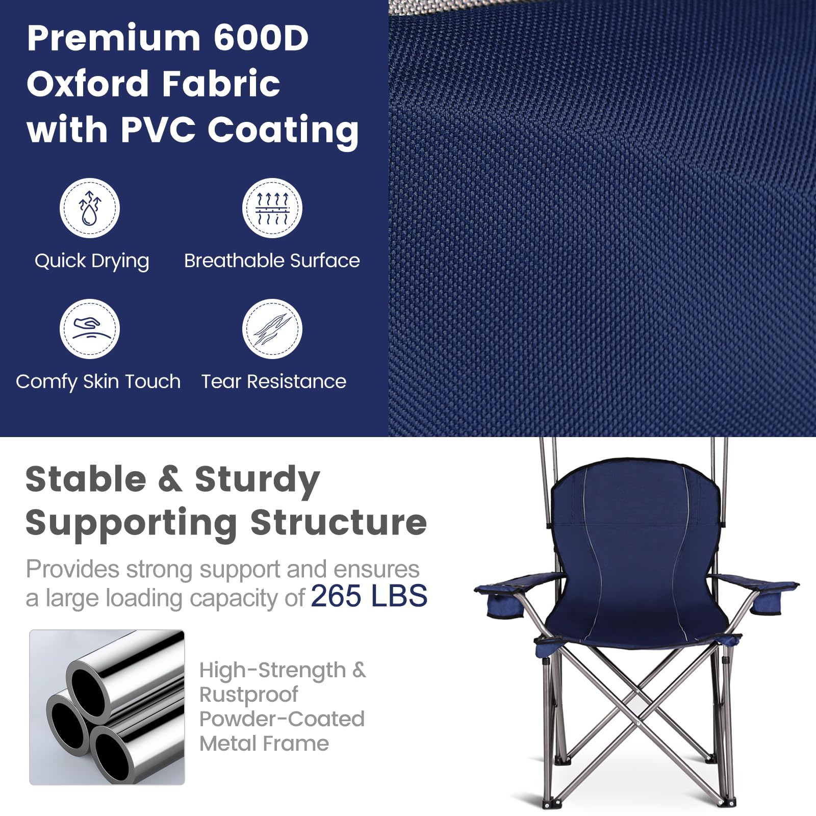 OP3640 Camping Chair, Blue
