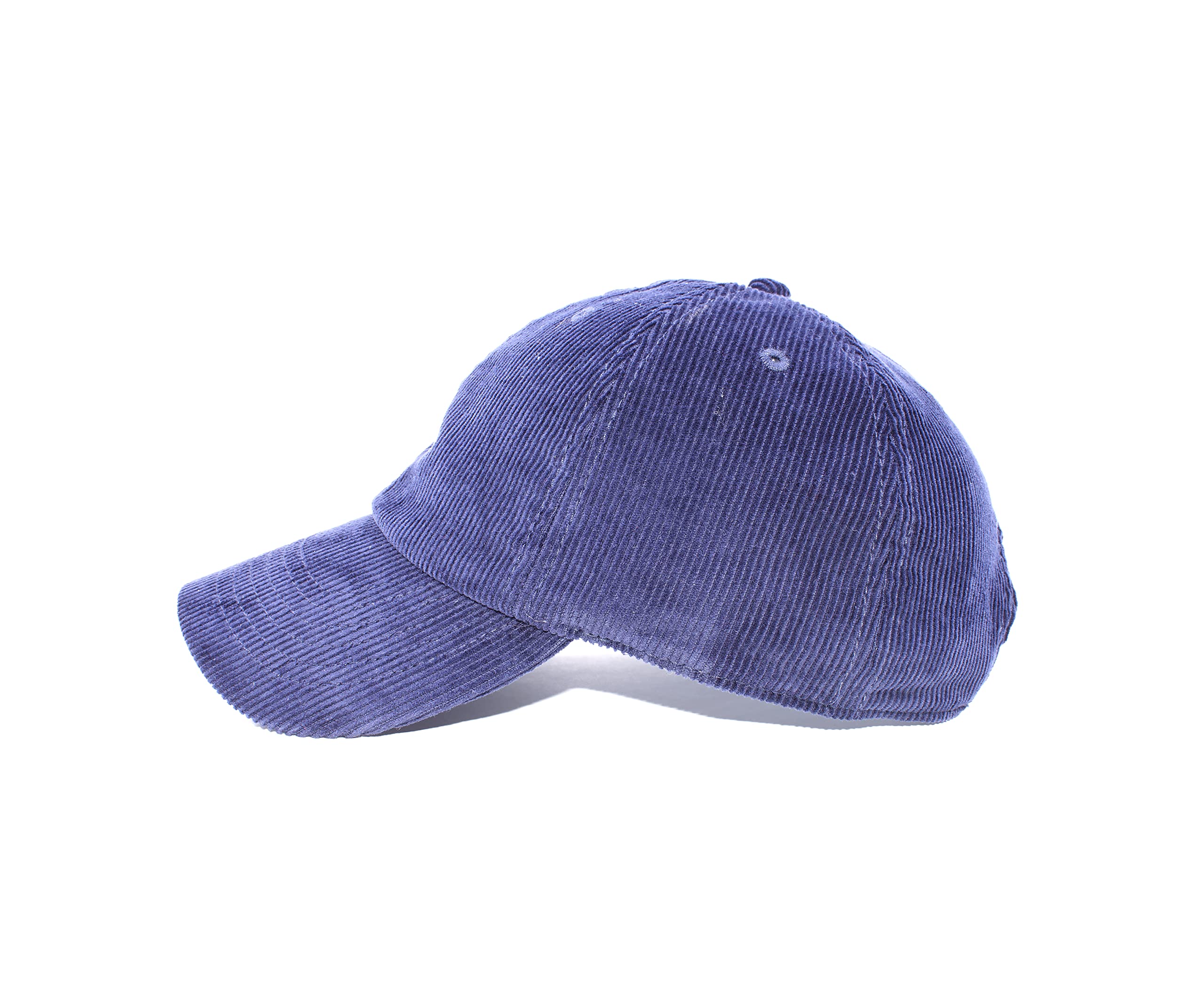 Plaid Suede Womens Mens Corduroy Hat for Men Casual Everyday Baseball Cap with Adjustable Straps (Navy)