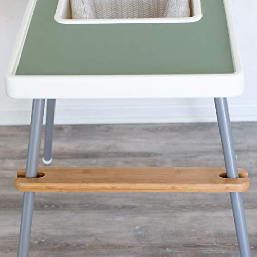 Mango Co. High Chair Footrest - Bamboo Wooden Footrest Compatible with Antilop High Chair Accessories