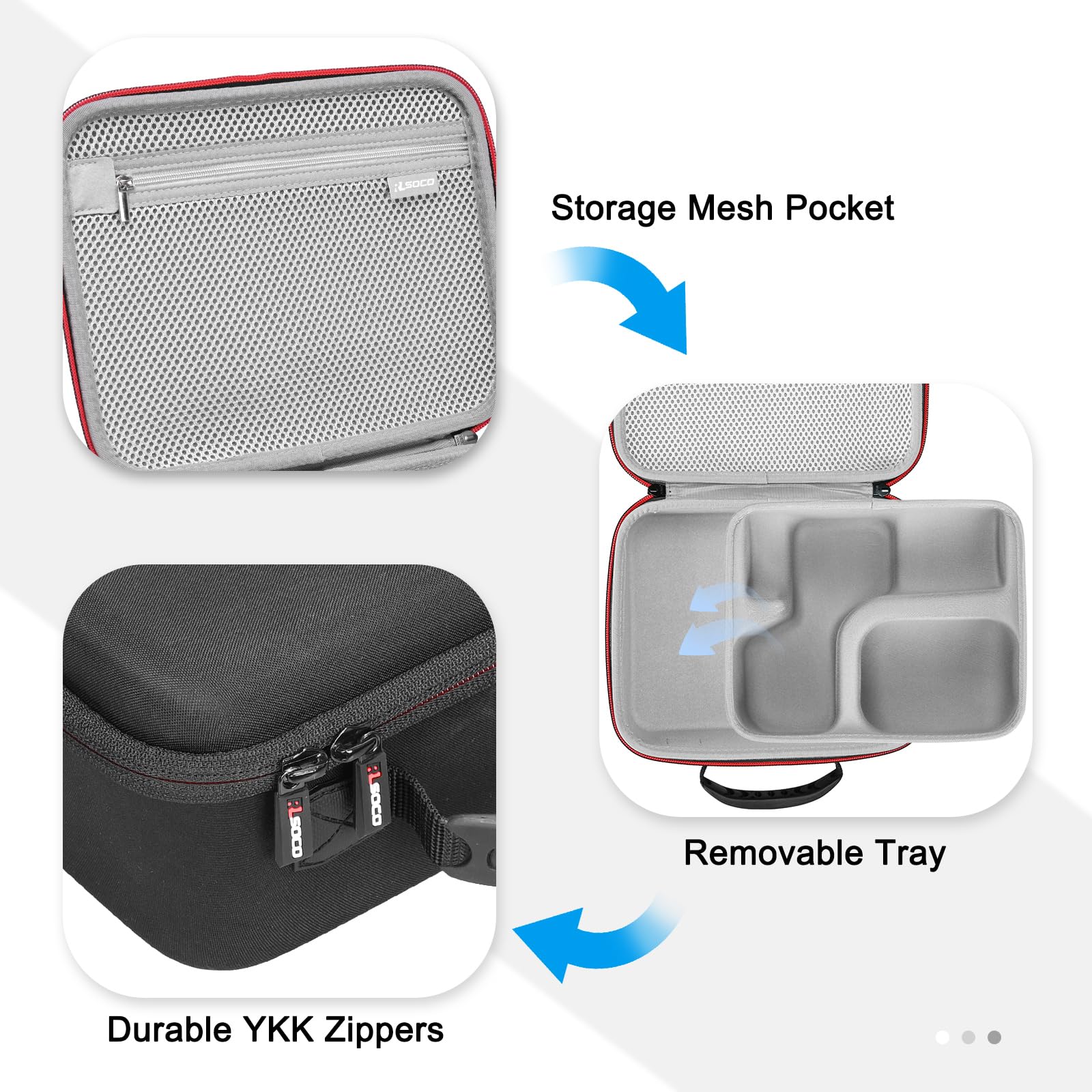 RLSOCO Case for Shure SM7B Dynamic Vocal Microphone & Shure MV7+ / MV7X / MV7 Podcast Dynamic Microphone (Black)