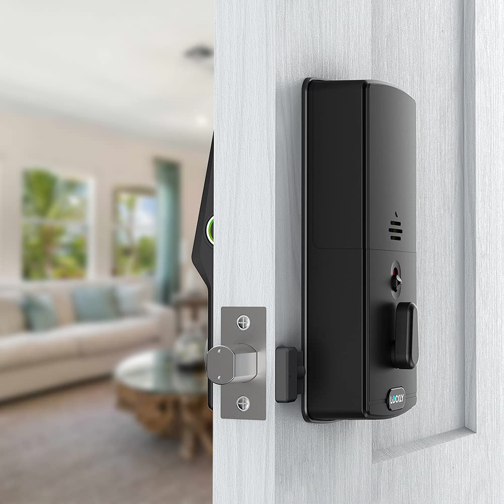 Lockly Secure Plus Deadbolt | Bluetooth Digital Door Lock, Fingerprint Scanner, Touchscreen Keypad, App Control, Auto Lock, Keyless Entry Door Lock (PGD728FMB, Matte Black)