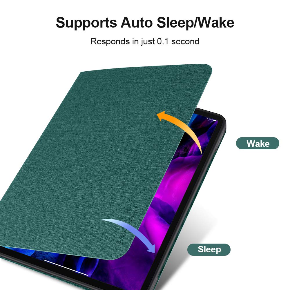 X-level Compatible with iPad Pro 11 Inch case 4th Generation 2022 / 3rd Gen 2021/ 2nd Gen 2020 / 1st Gen 2018 Slim Lightweight Protective with Soft TPU Shell Auto Wake/Sleep Smart ipad Cover,Green