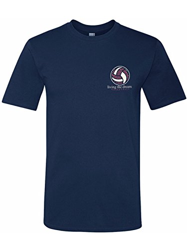 Living the Dream Volleyball T-Shirt - Navy, Small