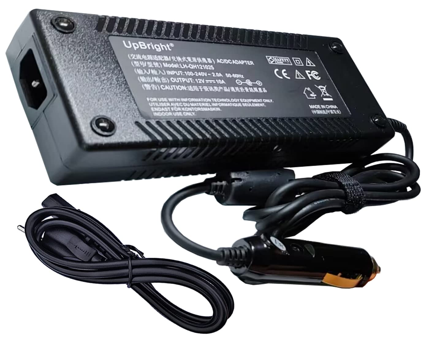 UpBright 12V 10A Cigaretee Lighter Plug AC/DC Power Converter Adapter Compatible with GMG Green Mountain Grills DB/JB Davy Crockett P-1001 P-1012 GMG-ADP10A P-1266 P-1283 P-1295 P-1235 Power Supply
